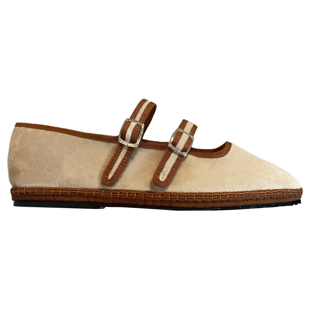 Mila Double Mary Jane - Italian Velvet Shoes | PRE ORDER