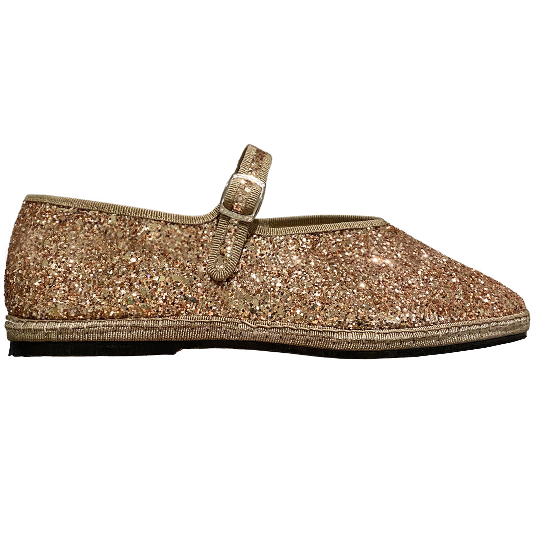 Milena Golden Mary Jane - Italian Metallic Shoes